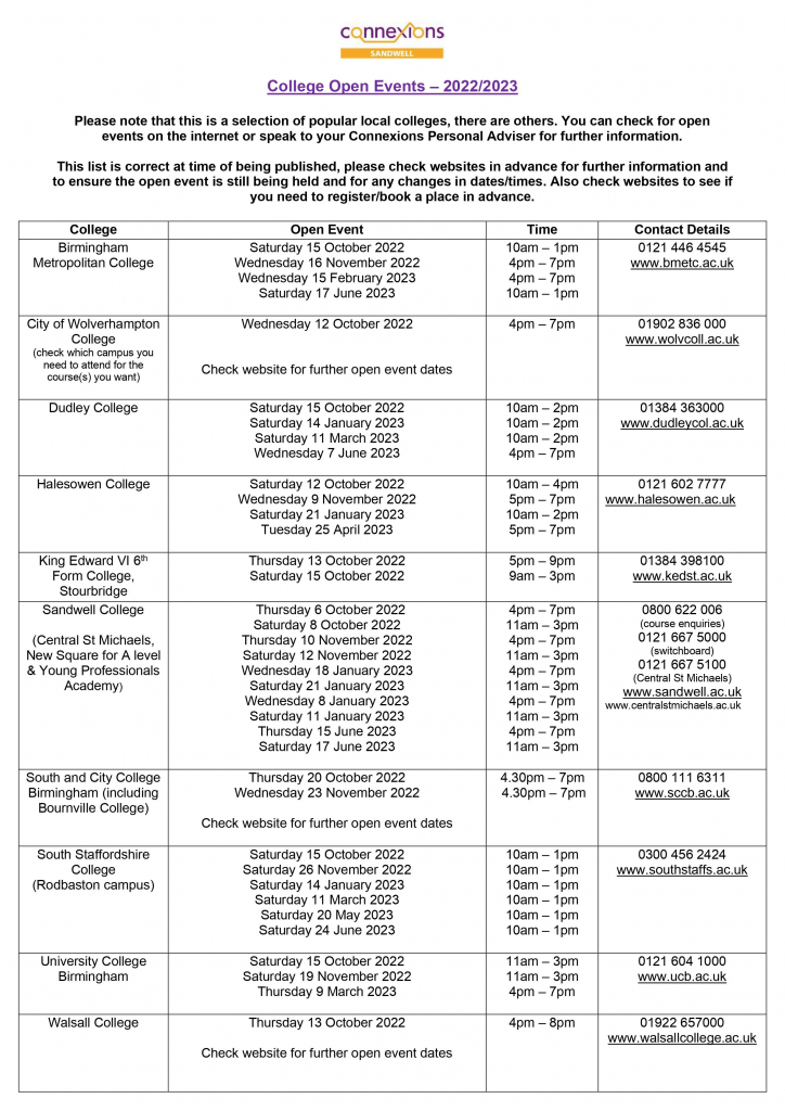 Wodensborough Ormiston Academy - College Open Days
